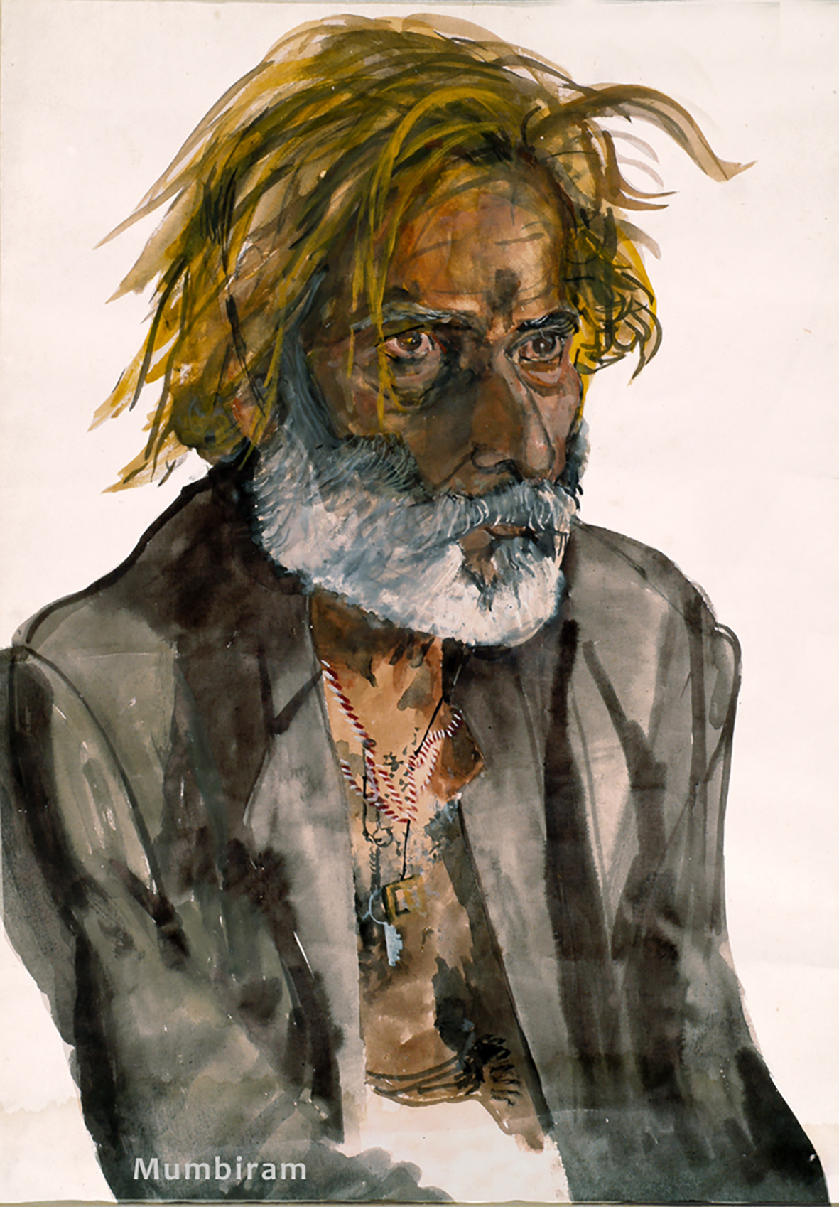 "Lakhu", Gouache Watercolour by Mumbiram, 1985 - Mumbiram